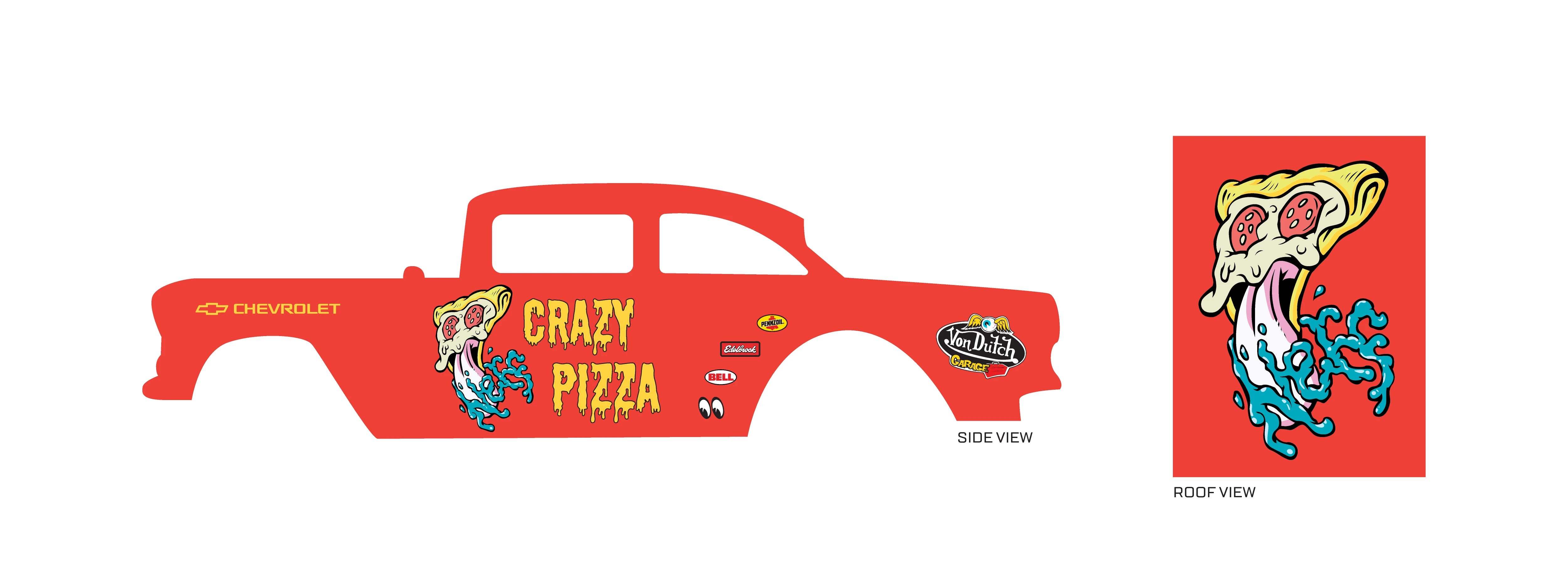Crazy Pizza 02 Play Vehicle Decals – Diecast Car Sales